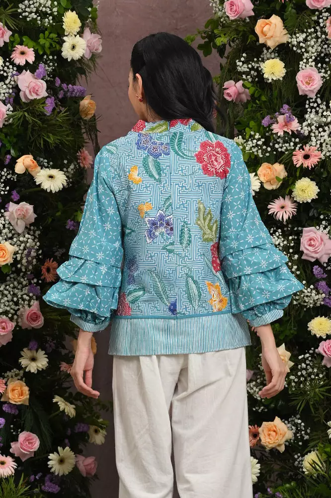 Jual Nona Rara Batik NONA RARA - Keropi Encim T4069, Baju Kerja Blouse ...