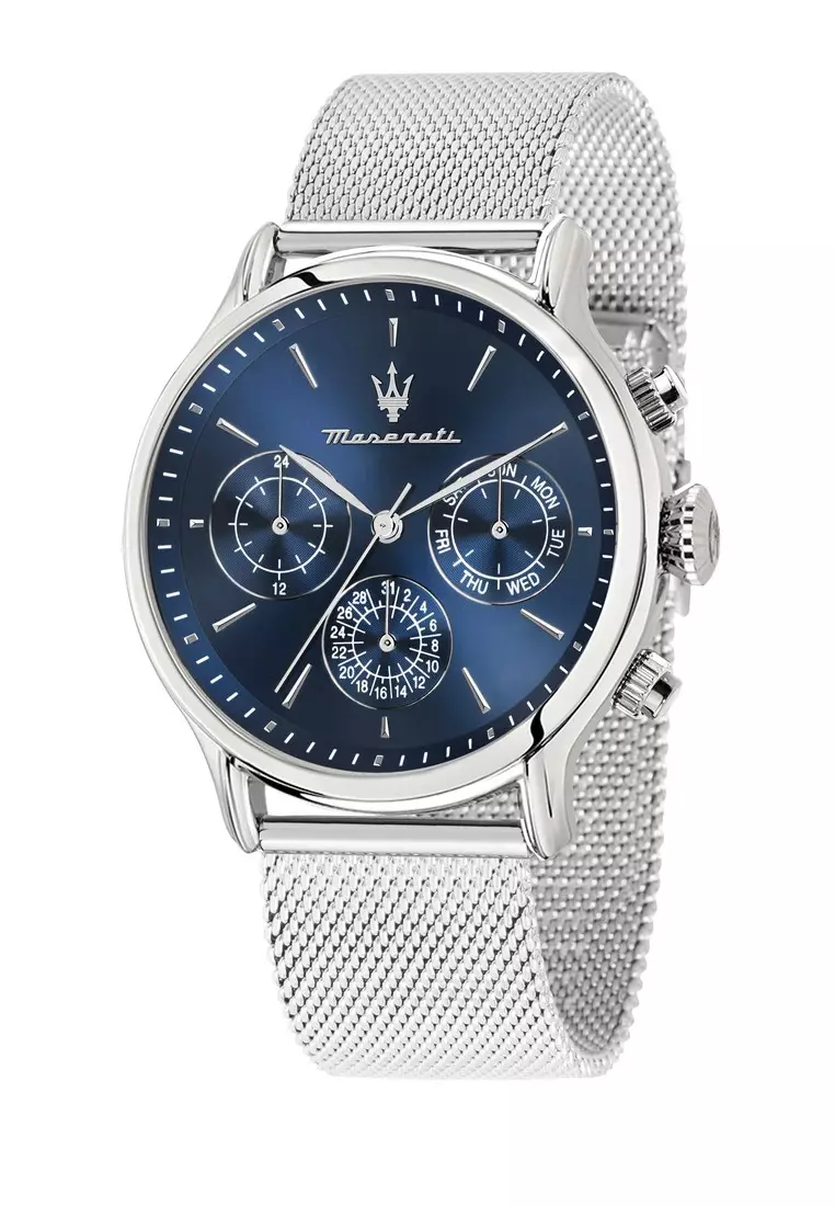 網上選購 Maserati 【2年保養】瑪莎拉蒂 Epoca系列42mm 藍色錶盤 男士三眼計時石英腕錶 -R8853118019 2026 ...