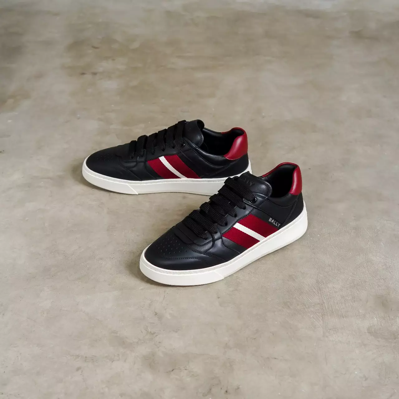 Jual BALLY Sepatu BALLY REBY STRIPE RED BLACK SNEAKER 100% ORIGINAL ...