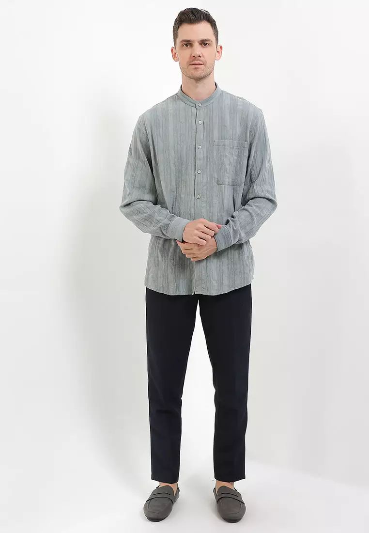 Jual Andrew Smith Kemeja Koko Tangan Panjang Original 2026 | ZALORA ...