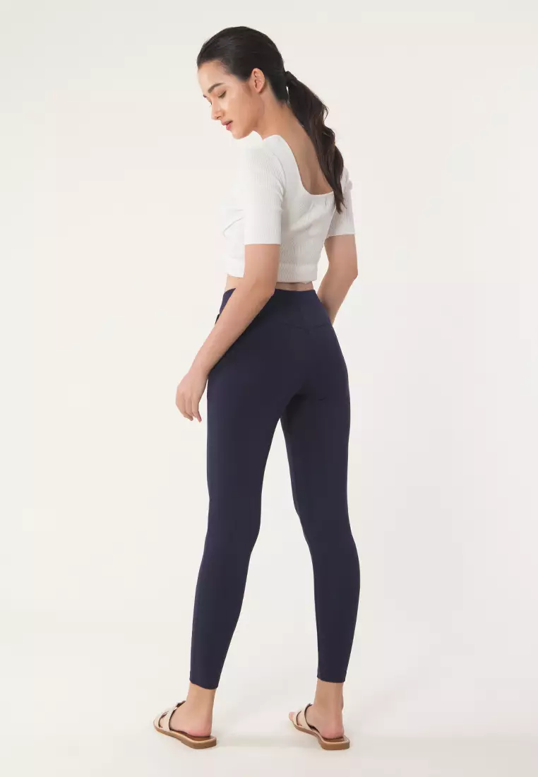 Buy Plain B. Plain B. Comfort Legging With Pockets Blue Online | ZALORA Malaysia