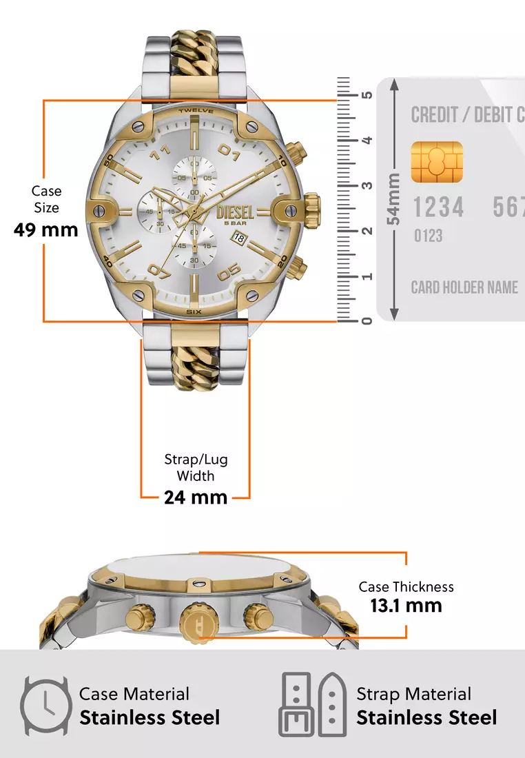 Buy Diesel Spiked Watch DZ4629 Online | ZALORA Malaysia