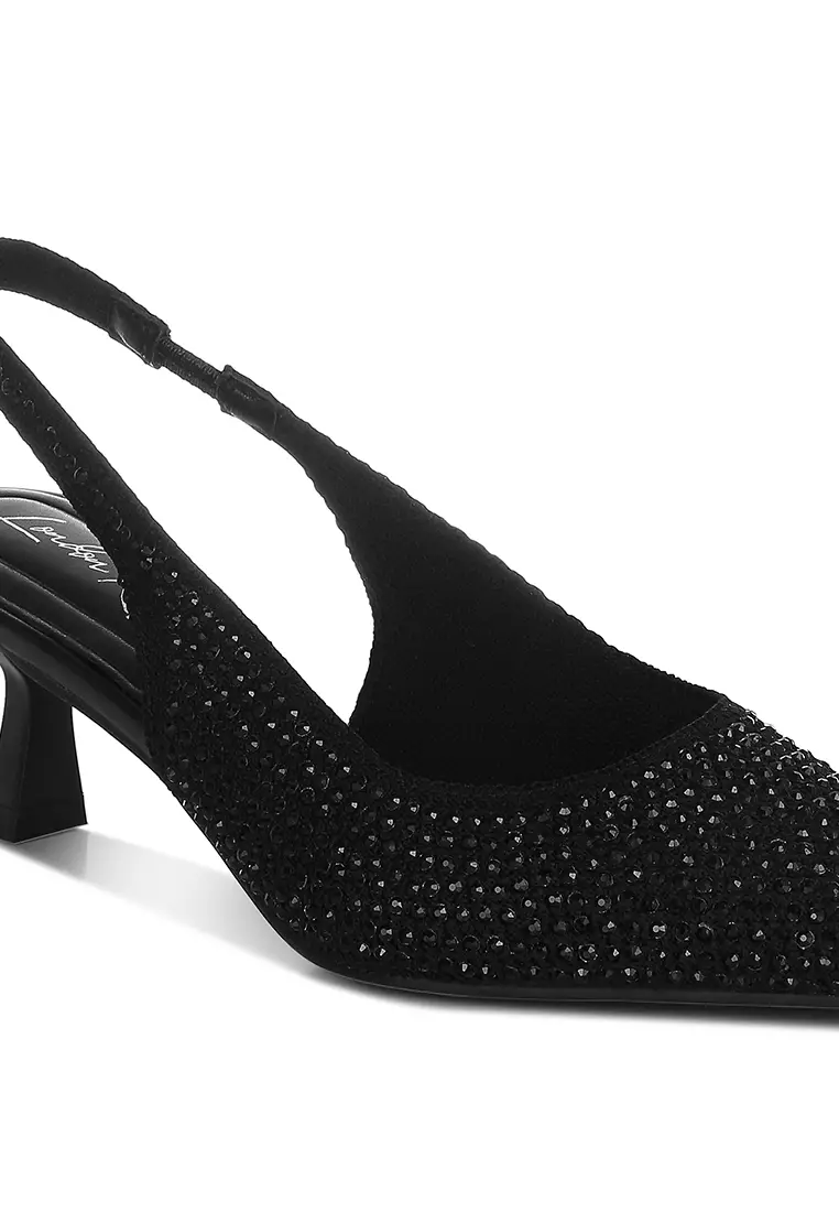 Rag & CO. Flyknit Rhinestone Slingback Sandals in Black 2025 | Buy Rag ...