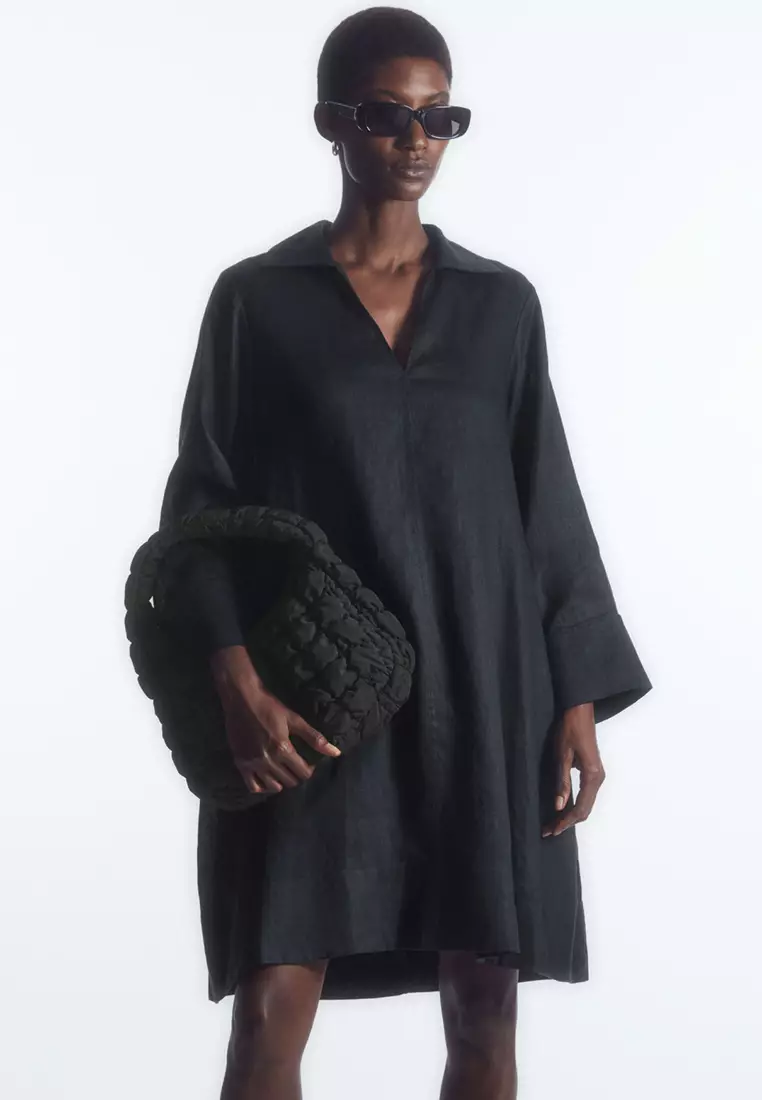 Buy COS Linen Kaftan Mini Dress Online | ZALORA Malaysia