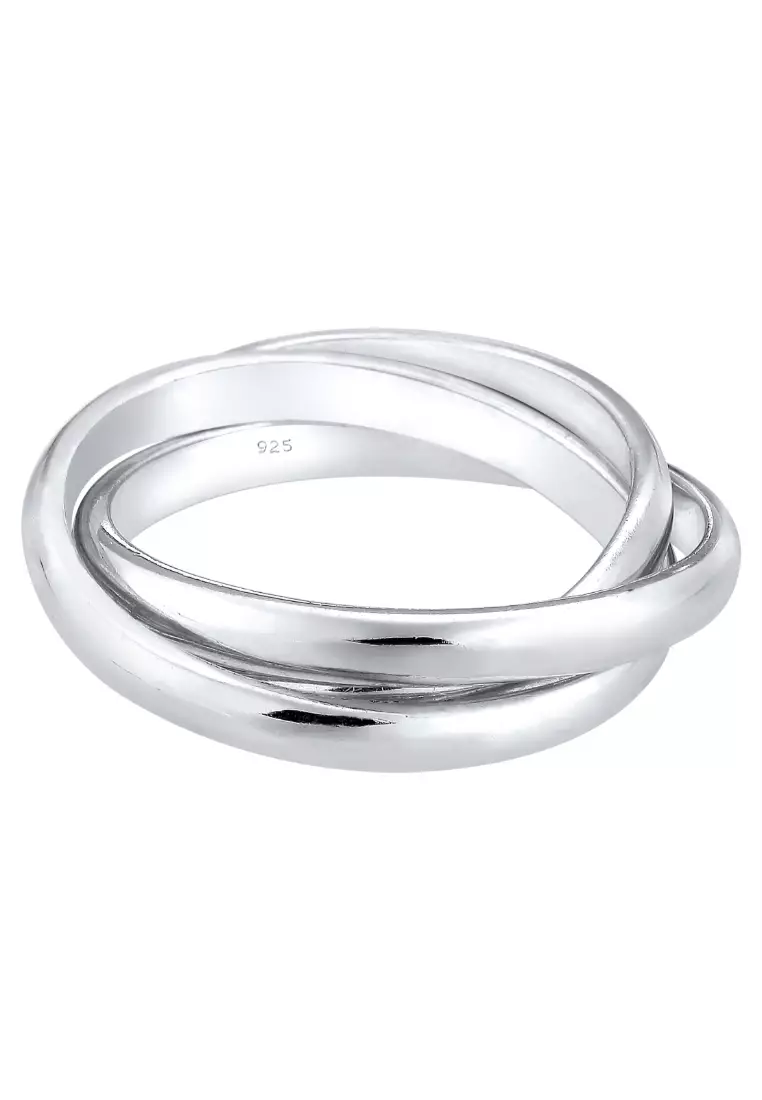 Buy ELLI GERMANY Triple Wrap Band Ring – 925 Silver 2026 Online | ZALORA