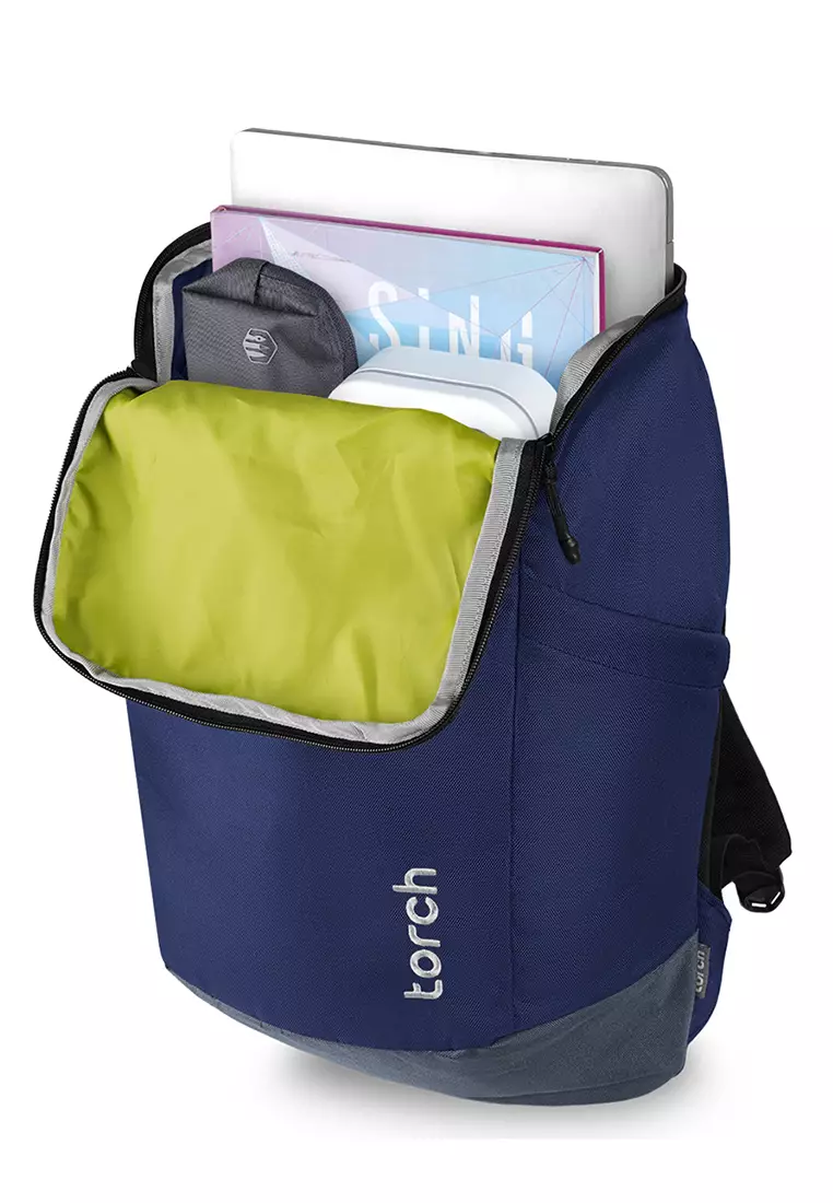 Jual TORCH.ID Torch Shanti Blue Grey Backpack Original 2025 | ZALORA ...