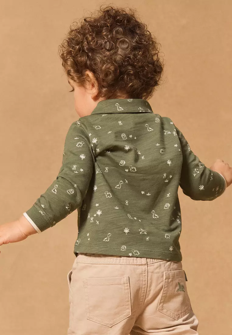 Buy Sergent Major Long-sleeved dinosaur polo shirt 2025 Online | ZALORA