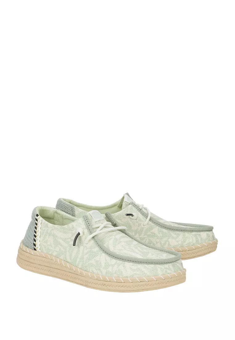 Buy HeyDude Women's Wendy Espadrille Retro Palm Slip-On Sneakers ...
