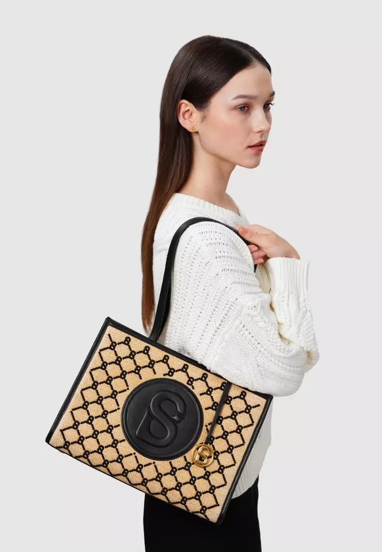 Buy Buttonscarves Buttonscarves Beverly Aaliya Tote Bag Small - Black ...