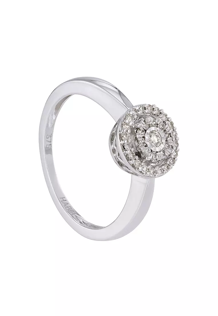 Buy HABIB HABIB Round Diamond Ring in 375/9K White Gold 25044(R) 2025 ...
