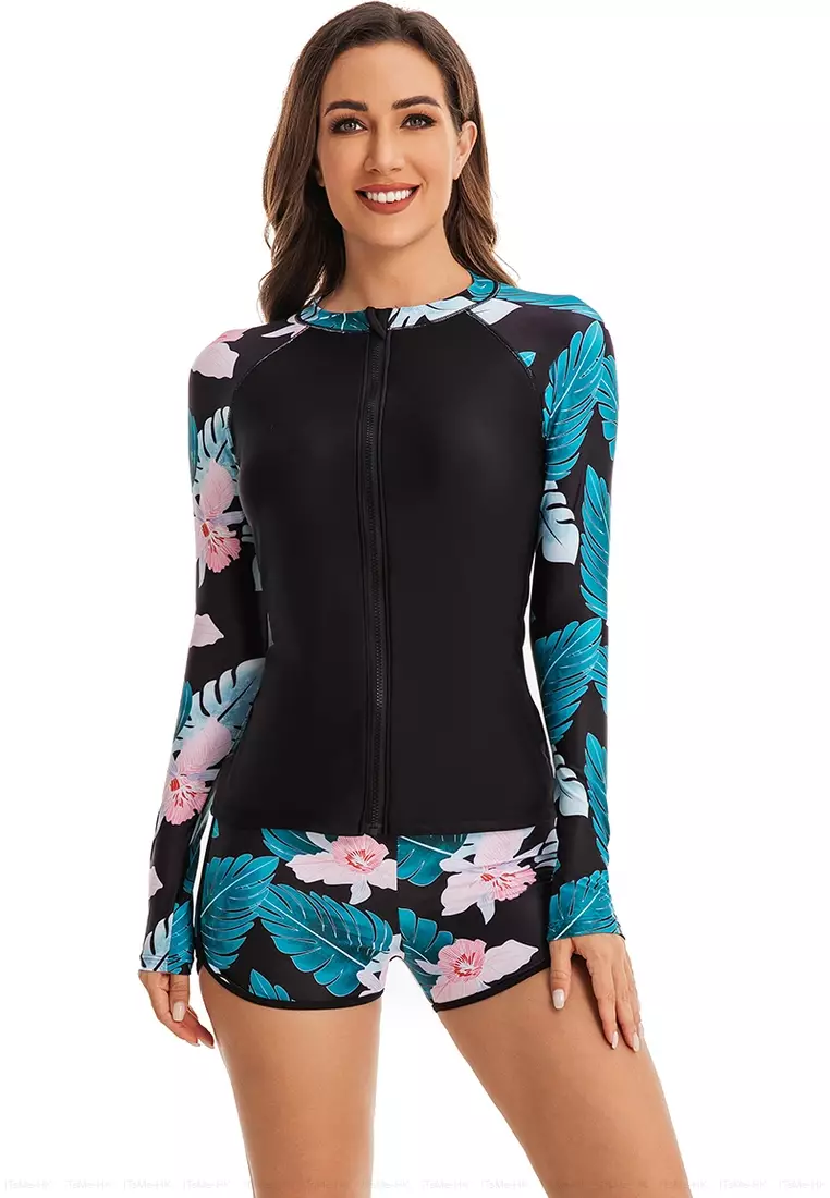 Buy Its Me (2PCS) Surf Print Split Tankini Swimsuit Online | ZALORA ...