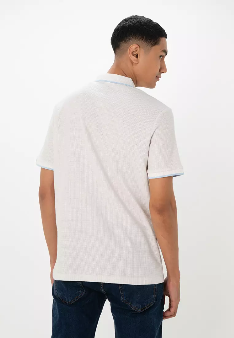 Buy Fidelio Waffle Knit Polo Shirt 2026 Online | ZALORA Philippines