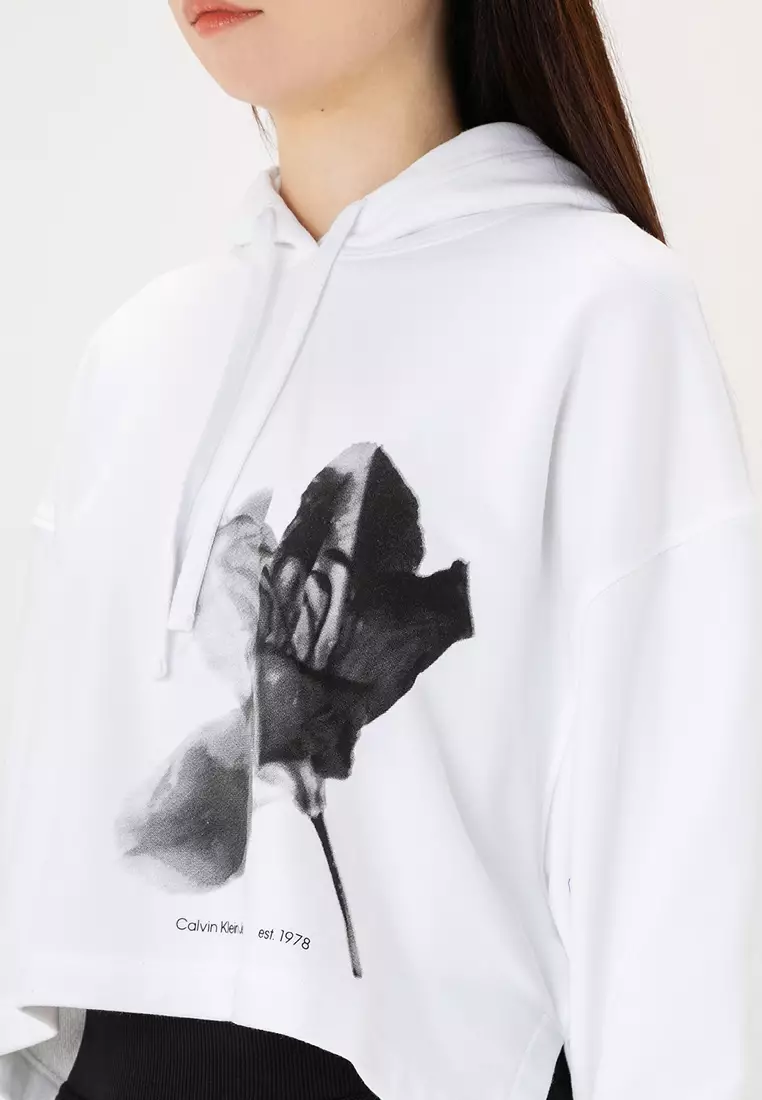 Buy Calvin Klein Flower Graphic Hoodie - Calvin Klein Jeans Online ...