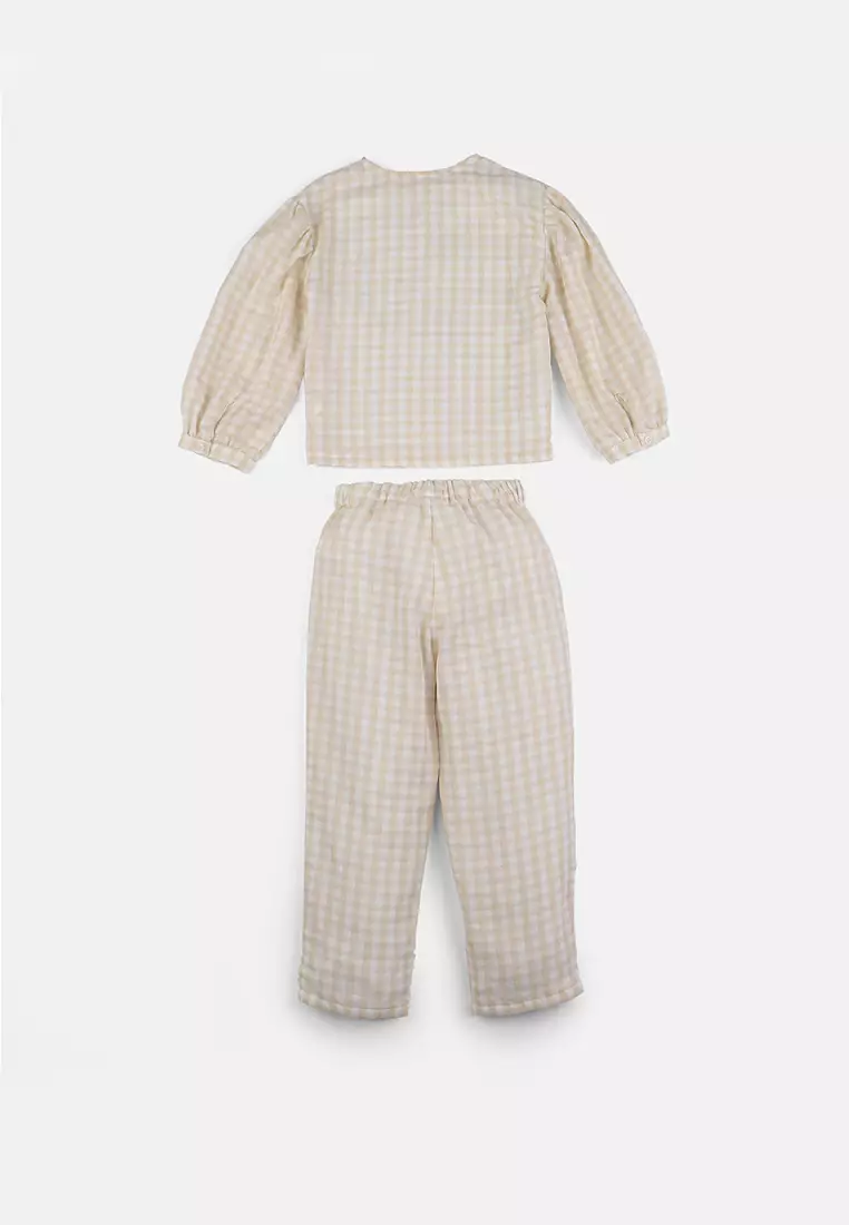 Buy Gingersnaps Girls Checkered Pajama Set 2023 Online | ZALORA Philippines