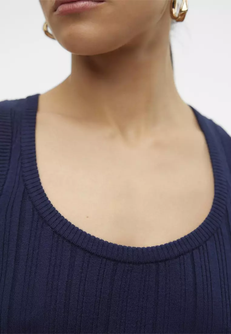 Buy Vero Moda Stephanie Rib Sleeveless U-Neck Top 2025 Online | ZALORA ...