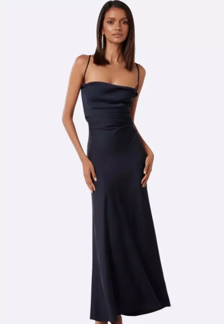 Buy Ever New Ruby Petite Tie Back Satin Maxi 2025 Online | ZALORA ...