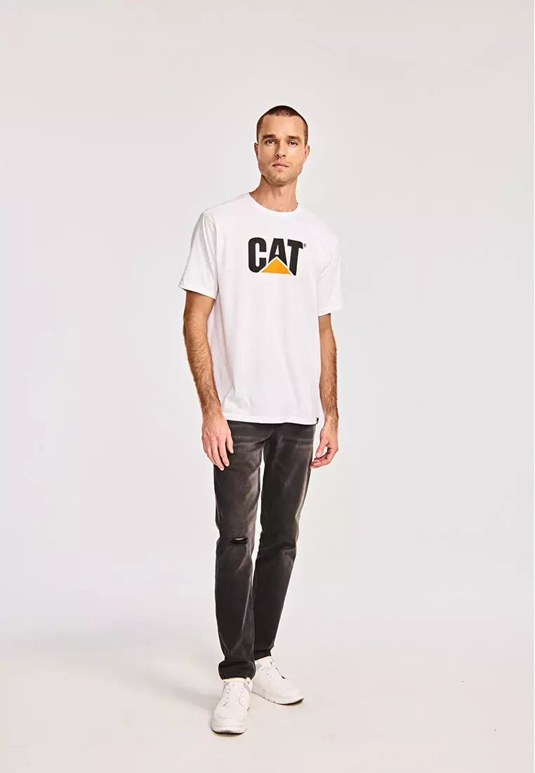 Buy Caterpillar Men's CAT Logo Tee - White Trademark (4010500-12741 ...