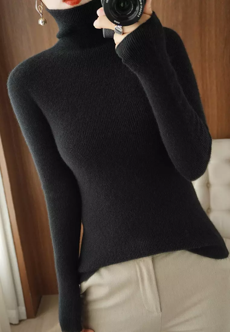 Buy Twenty Eight Shoes VANSA Solid Turtleneck Knit Pullover Sweater VCW-Kw22625 Online | ZALORA ...