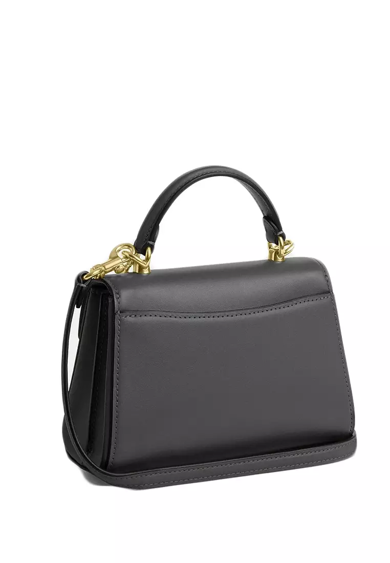 Buy Coach Eliza Mini Top Handle Bag - Charcoal Black 2025 Online | ZALORA