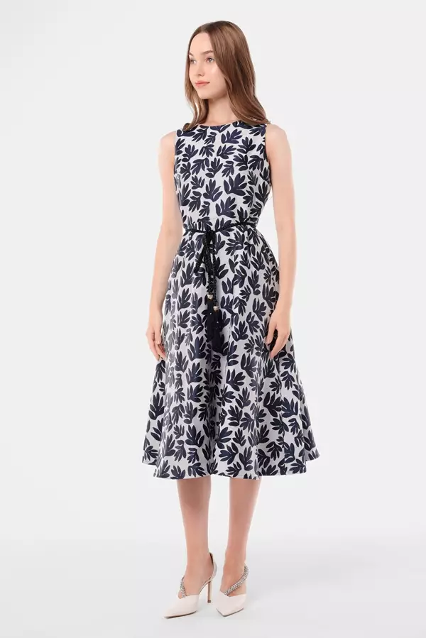 Jual Minimal MINIMAL - Ruby - Sleeveless Jacquard Dress - Dark Navy ...