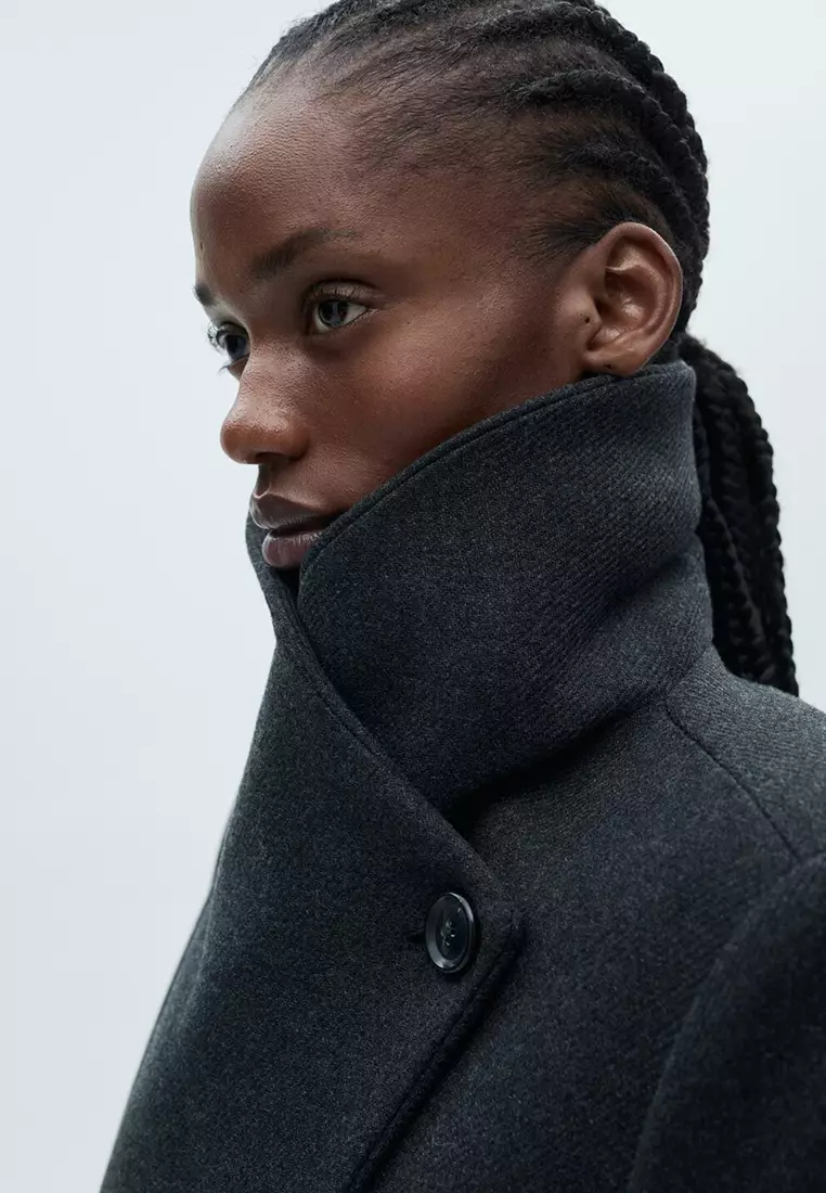 Buy Mango Woollen Coat with Belt Online | ZALORA Malaysia