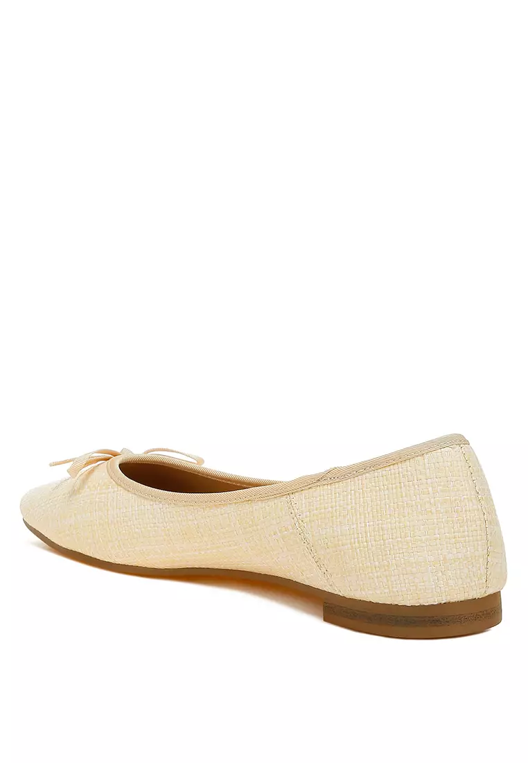 Buy Rag & CO Raffia Ballet Flats in Natural 2025 Online | ZALORA ...
