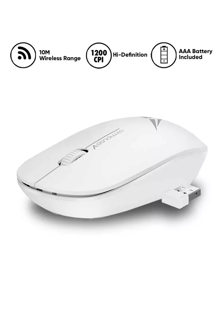 Buy Alcatroz Alcatroz AirMouse V White Wireless Mouse 1200 CPI Online ...