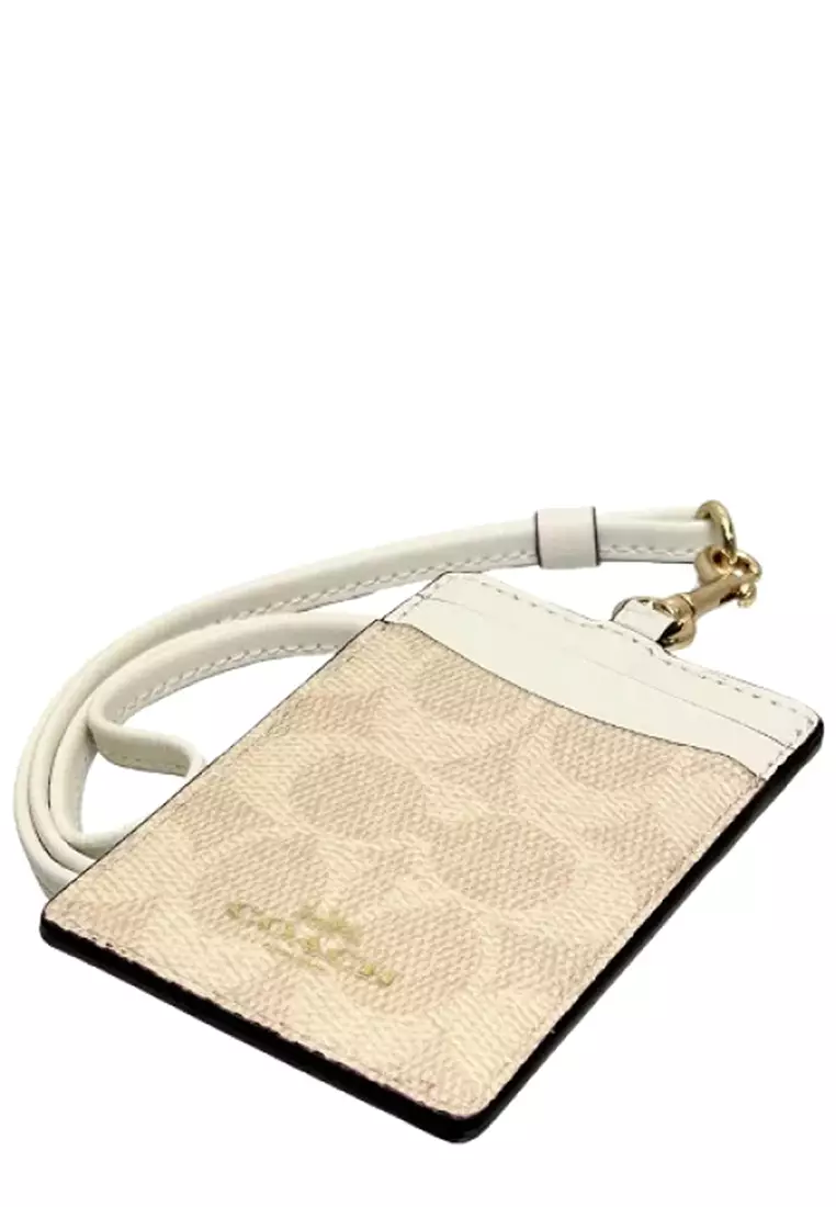 Buy Coach Id Lanyard In Signature Canvas in Sand/ Chalk CZ285 2025 ...