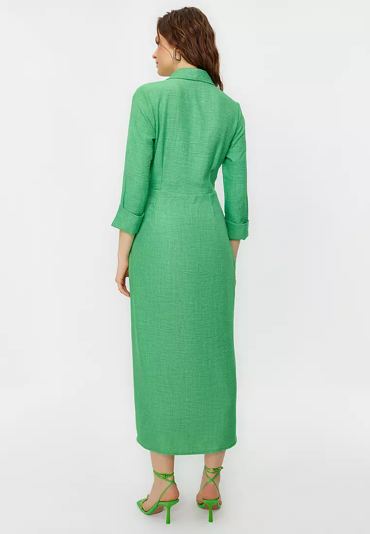 Jual Trendyol Modest Wrap Dress Original 2024 | ZALORA Indonesia