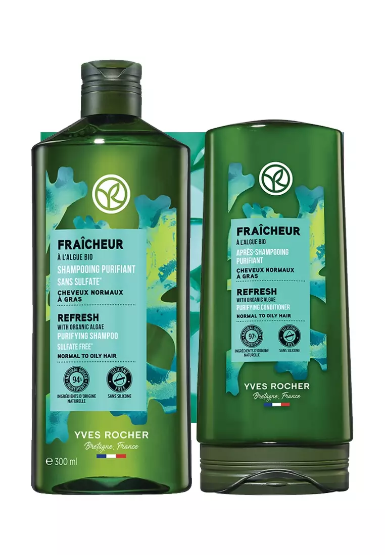 Buy Yves Rocher Refresh Purifying Shampoo 300ml & Conditioner 200ml ...