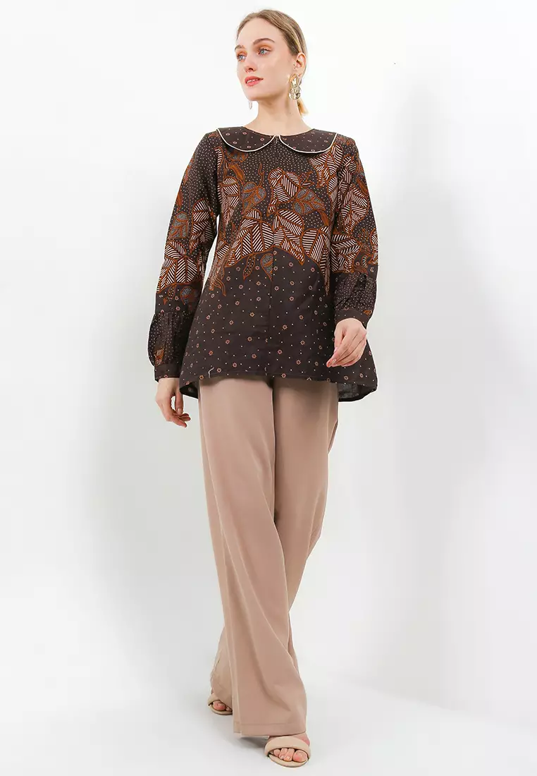 Jual Batik Tibodunyo Callista Blouse Batik Wanita Exclusive Premium Casual Modern Original 2024 ...
