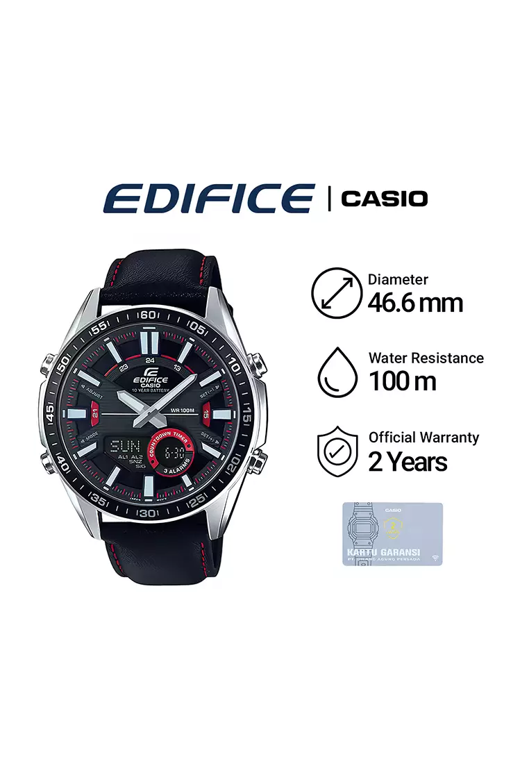 Jual CASIO Casio Edifice Jam Tangan Analog Digital Pria - Silver ...