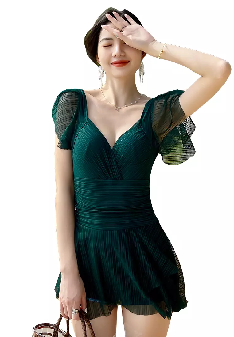 Buy Zitique Sexy Tulle Big Backless One Piece Swimsuit 2024 Online