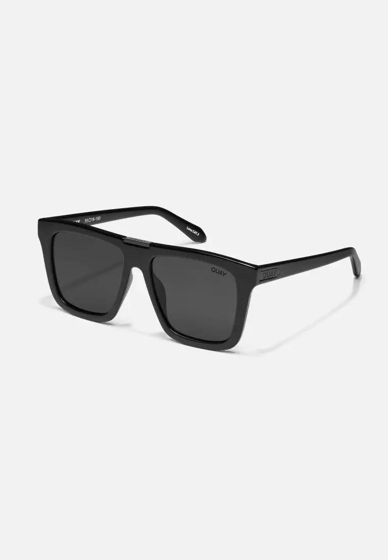 Buy QUAY Name Drop Sunglasses - Black/Black Polarized 2025 Online | ZALORA