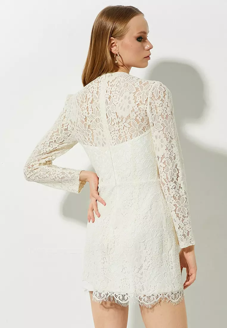 Buy KOTON Bow Lace Bridal Mini Dress 2025 Online | ZALORA Philippines