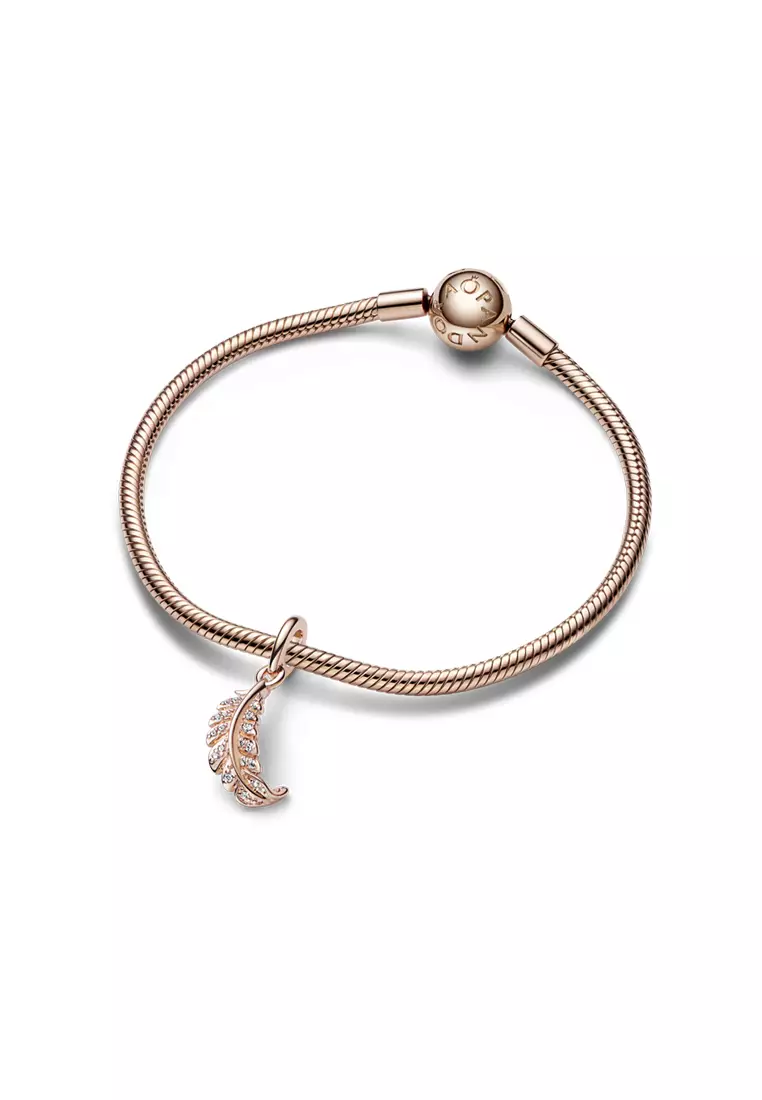 Buy PANDORA Pandora Floating Curved Feather Dangle Charm Online ...