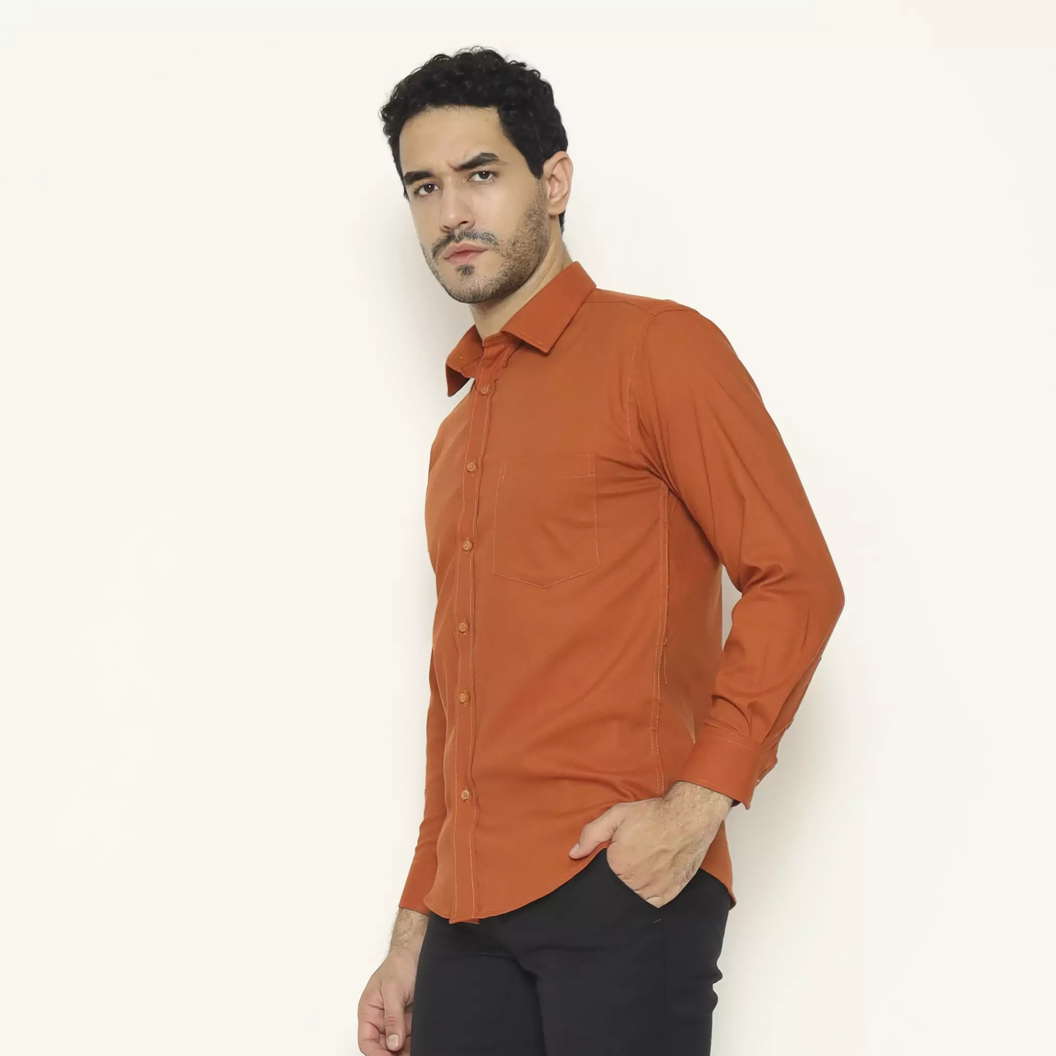 Jual Gianni Visentin Gianni Visentin Kemeja Oxford Lengan Panjang Pria ...