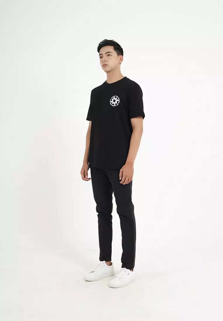 Jual 3SECOND 3Second Men's T-Shirt Short Sleeve Regular Fit Cotton ...