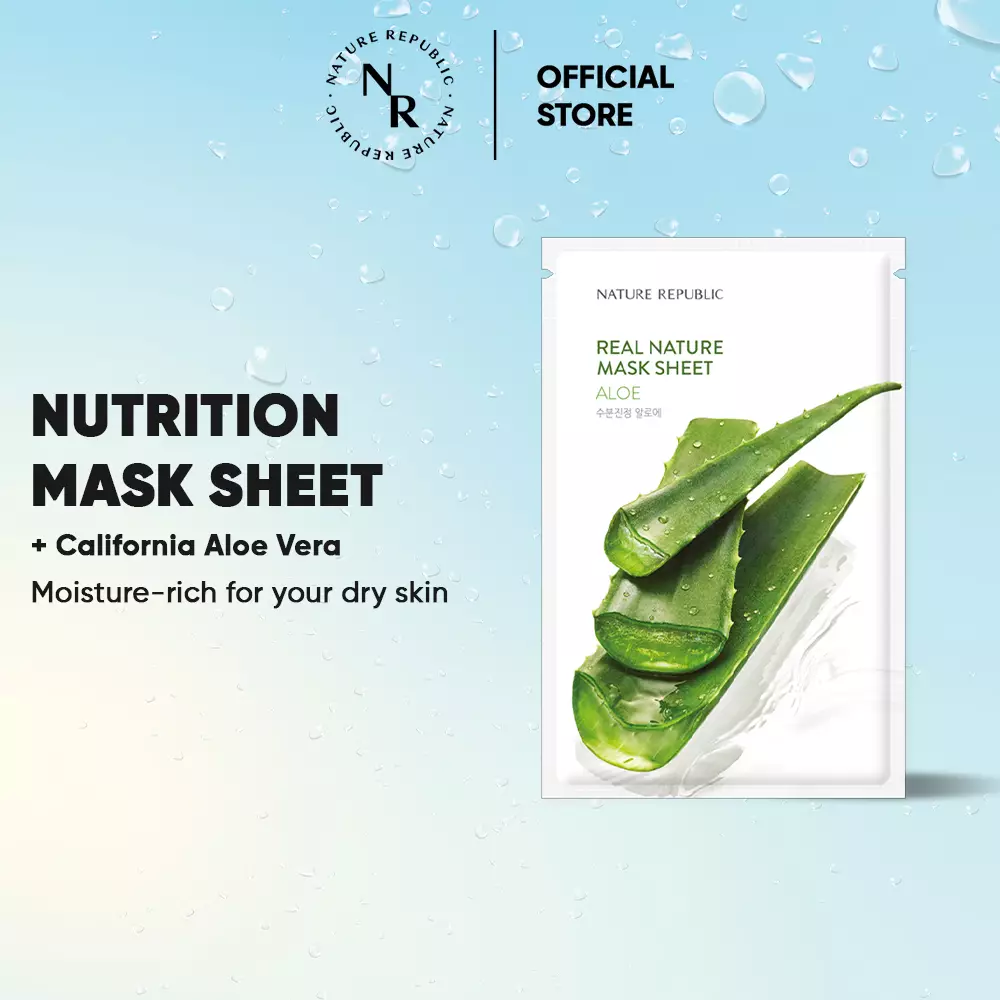 Jual Nature Republic REAL NATURE ALOE MASK SHEET Original 2025 | ZALORA ...
