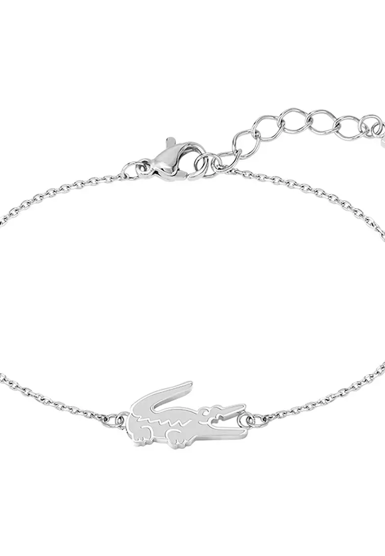 Buy Lacoste Crocodile Women's Stainless Steel Chain Bracelet Online ...
