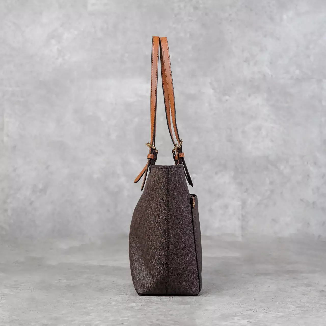 Jual MICHAEL KORS Tas MICHAEL KORS FRONT POCKET MK MONOGRAM BROWN CAMEL ...