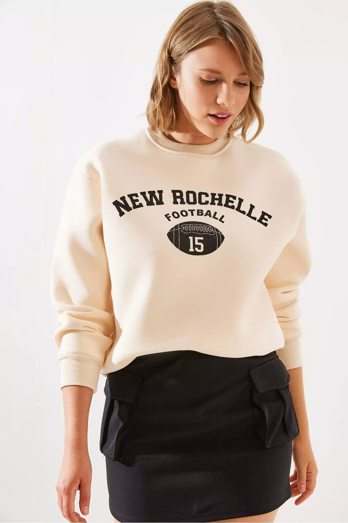 Bianco Lucci Women's Triple Thread Raised Rochelle Text Printed ...