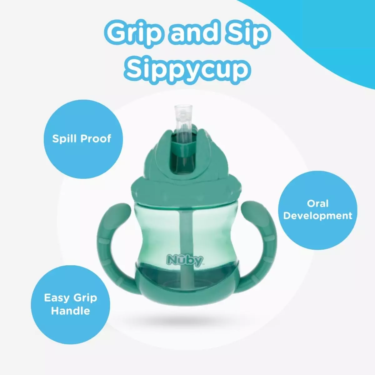 Jual Mothercare Nuby Grip N Sip Pp Twin Handle Cup Pink 240 ml - Botol Minum Anak Original 2025 ...