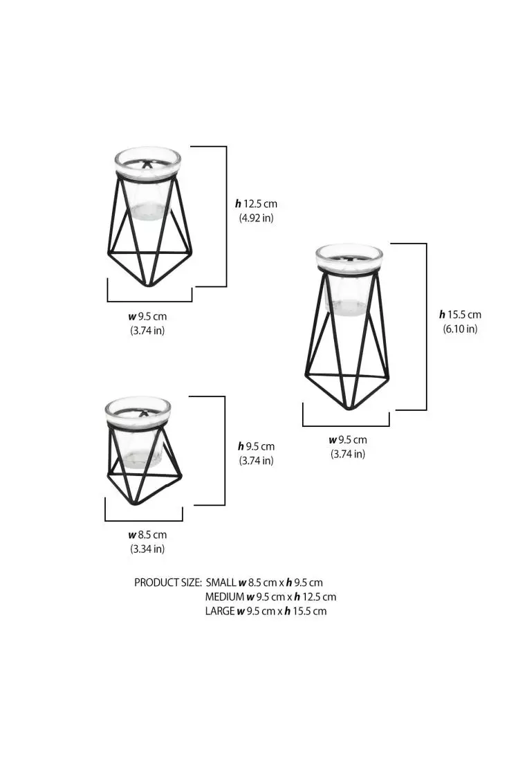 Buy At Home Deluxe Sarai Set Of Three Metal Candle Holder 2024 Online ...