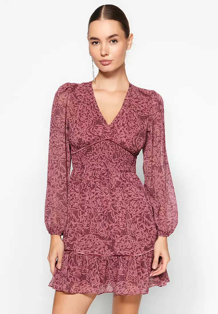 Buy Trendyol Flounce Mini Dress 2025 Online | ZALORA Philippines