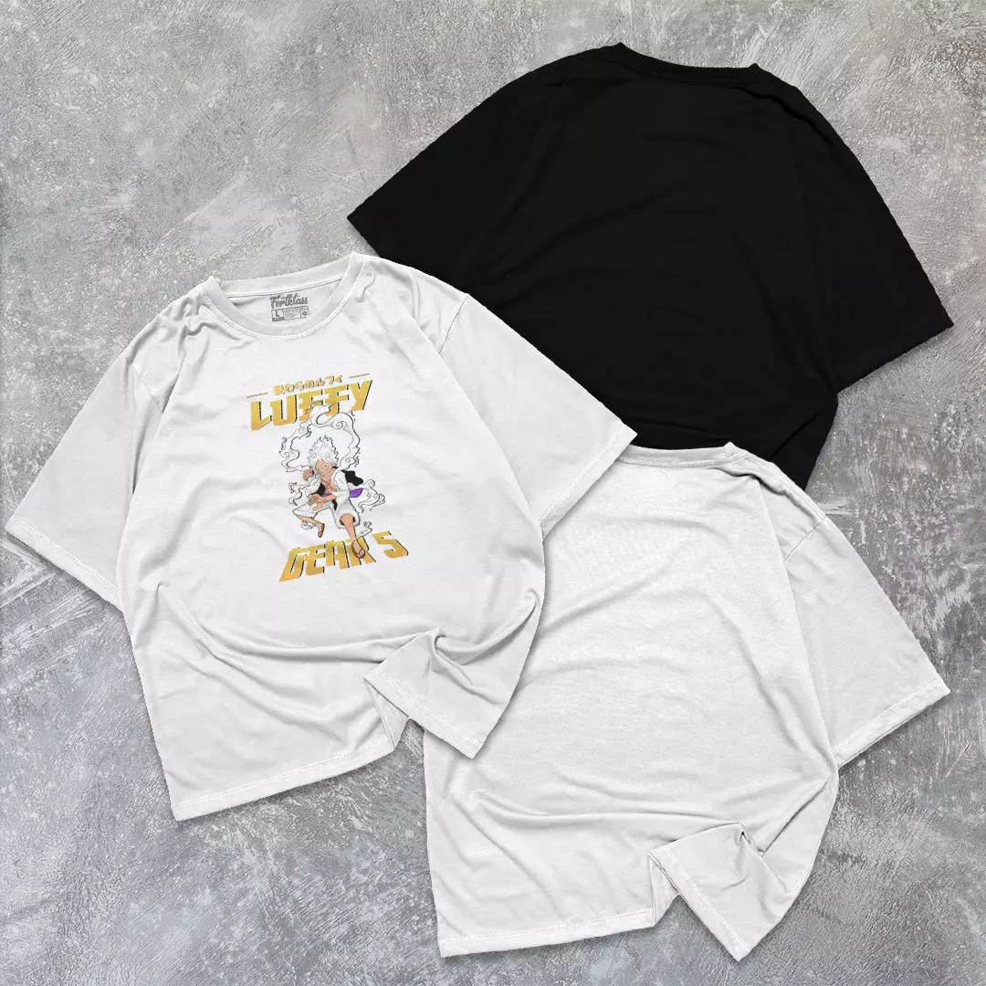Jual Fortklass FortKlass Kaos GEAR LUFFY PUTIH Polos Oversize T-Shirt ...