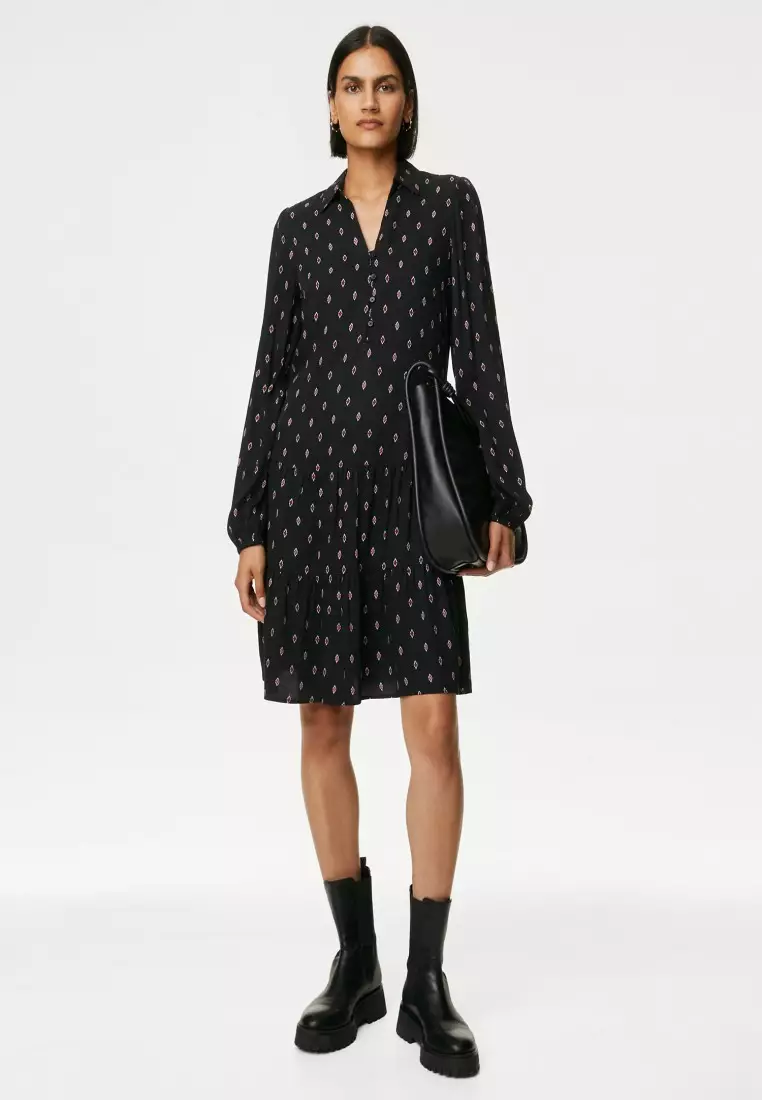 Buy MARKS & SPENCER Printed Knee Length Tiered Dress 2026 Online | ZALORA Philippines