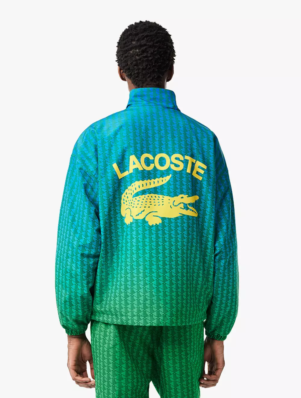 Jual Lacoste Monogram Print Jacket - Blue Original 2024 | ZALORA ...