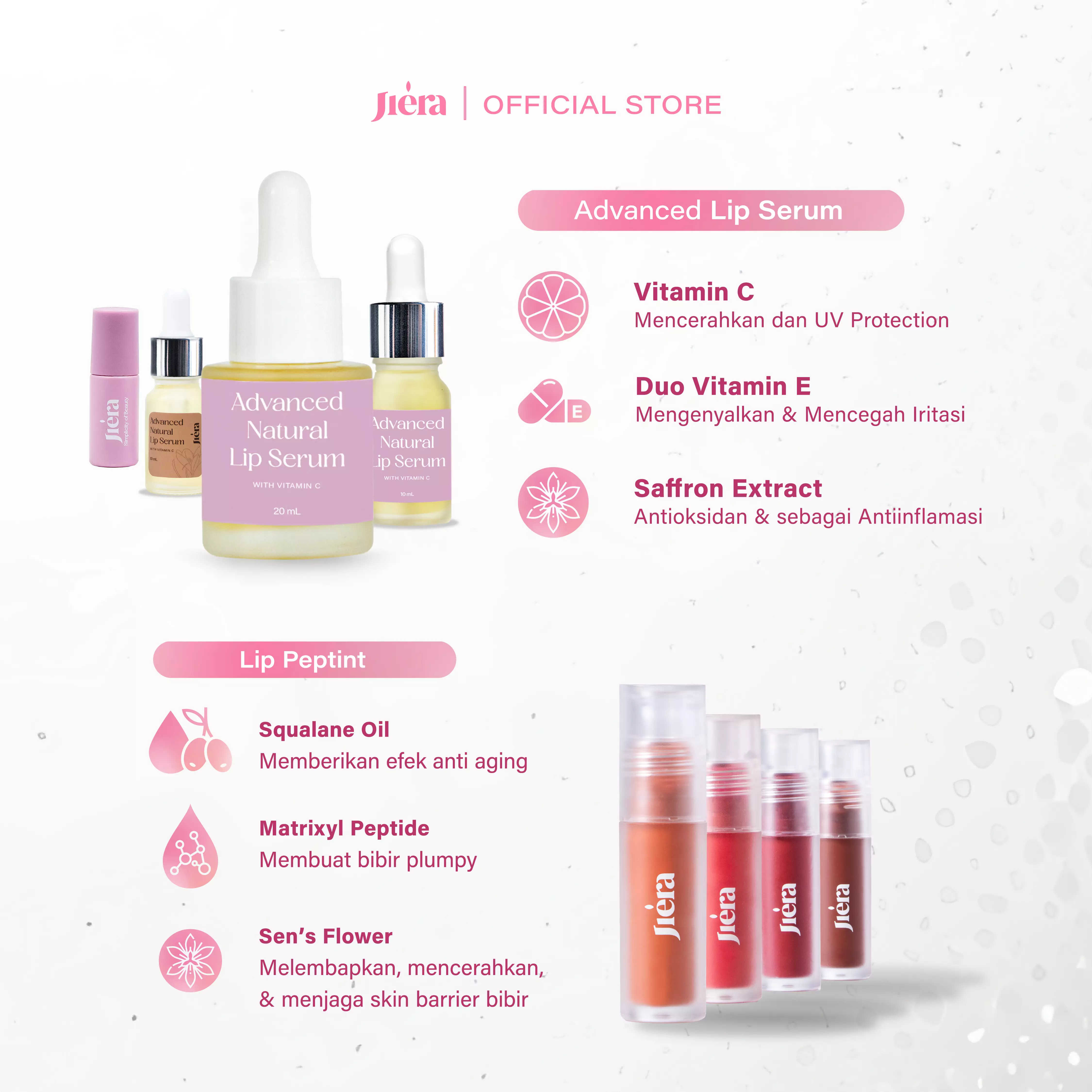 Jual Jiera [Bundling] JIERA Lip Peptint 3,5ml |)Shade 0.2 Lily Pink ...