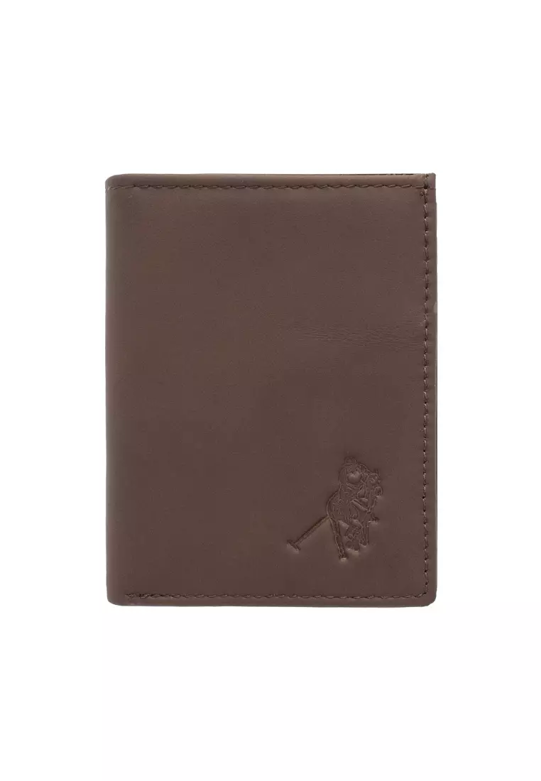 Buy Euro Polo Top Grain Leather Bi-Fold Small Vertical Multi Card Short ...